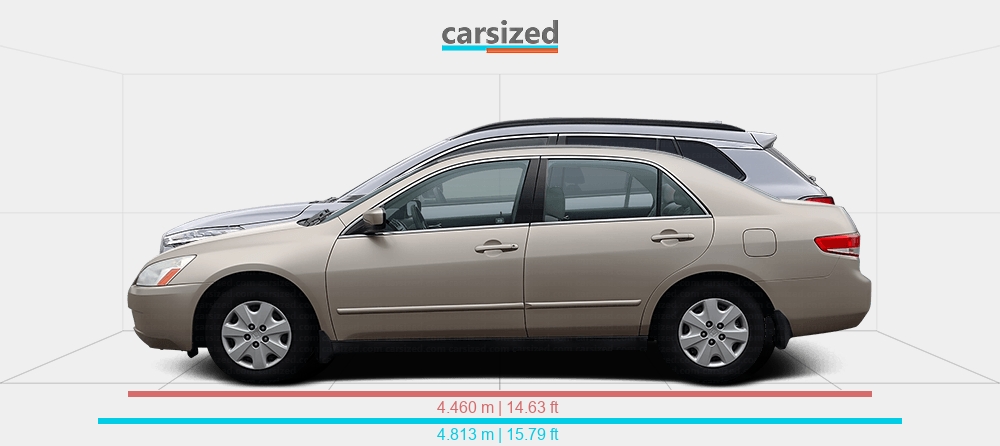Dimensions: Honda Accord 2002-2005 vs. Toyota Corolla Cross 2020-present