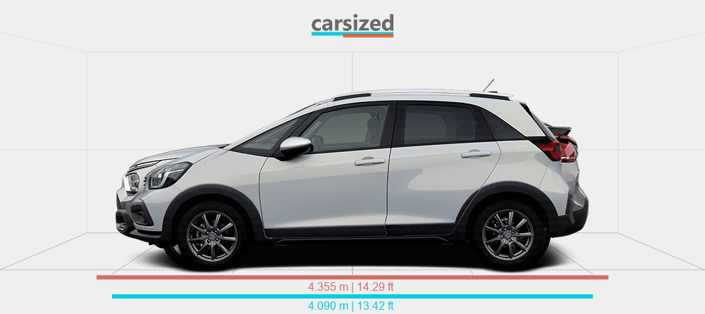 Dimensions: Honda Jazz/Fit 2020-present vs. Citroën C4 2020-present