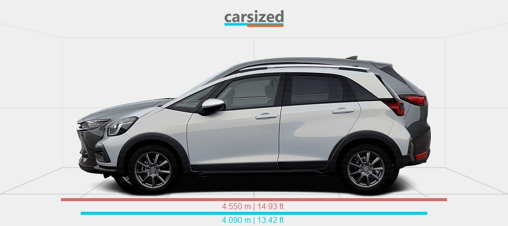 Dimensions: Honda Jazz/Fit 2020-2023 vs. Mazda CX-5 2017-2021
