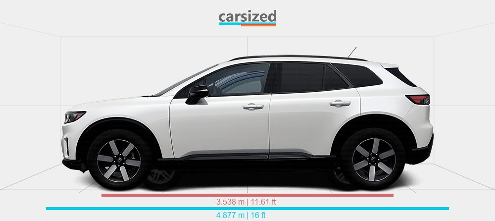 Dimensions: Honda Prologue 2024-present vs. FIAT Panda 2003-2012