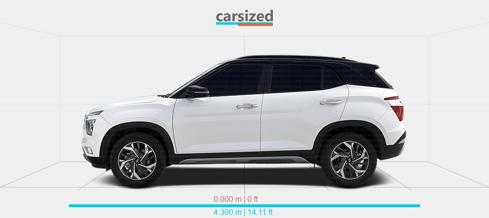 Dimensions: Hyundai Creta 2019-present vs. Pontiac Firebird 1978-1981