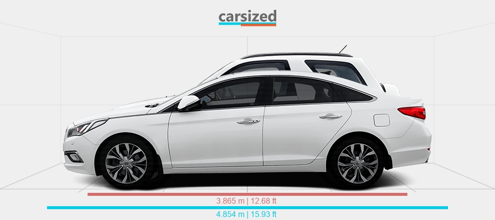 Dimensions: Hyundai Sonata 2014-2017 vs. Suzuki Vitara 2013-2015