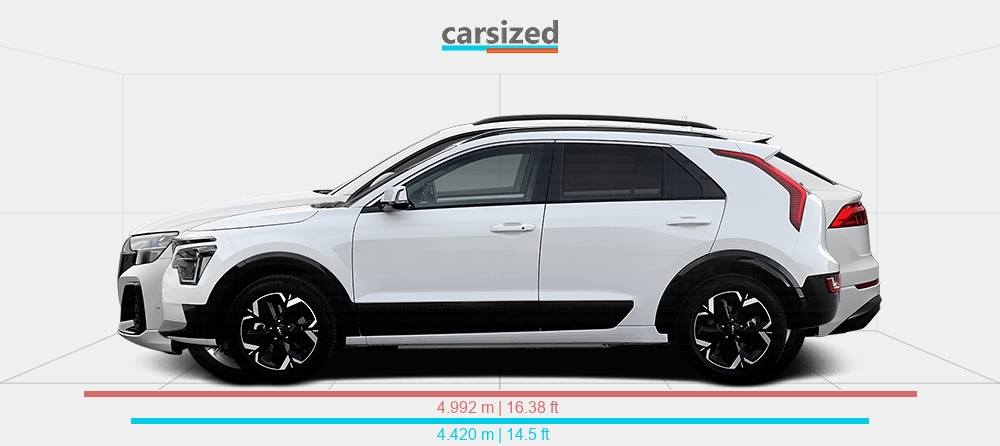 Dimensions: Kia Niro 2021-present vs. Audi Q8 2023-present
