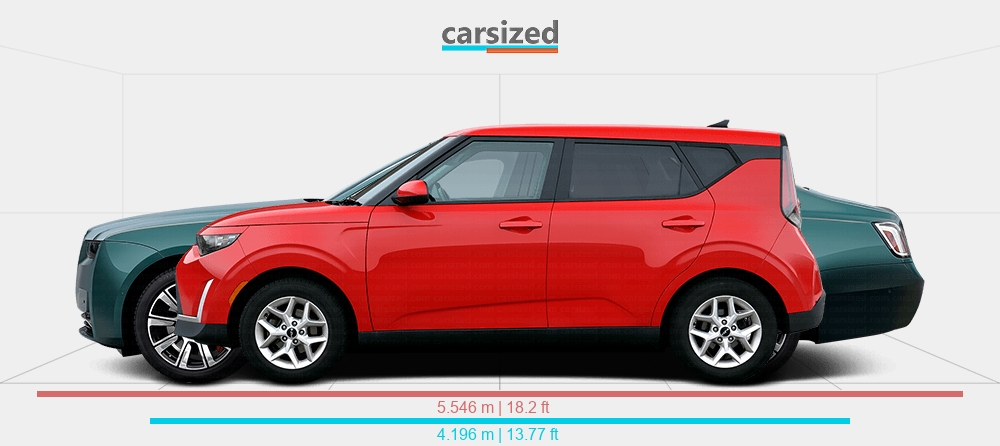 Dimensions: Kia Soul 2019-present vs. Rolls-Royce Ghost 2025-present