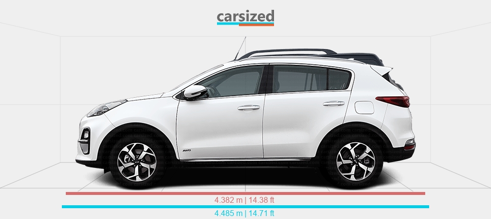 Dimensions: Kia Sportage 2018-2021 vs. Land Rover Freelander 1997-2003