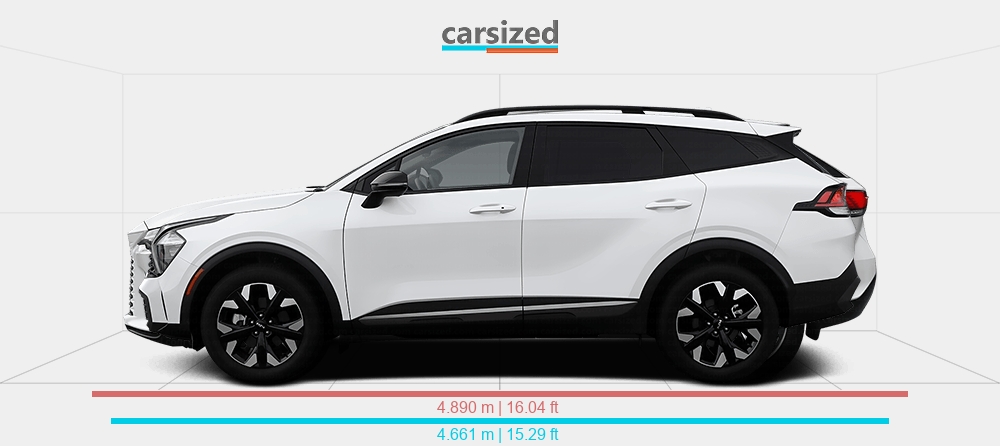 Dimensions: Kia Sportage 2021-present vs. Lexus RX 2022-present