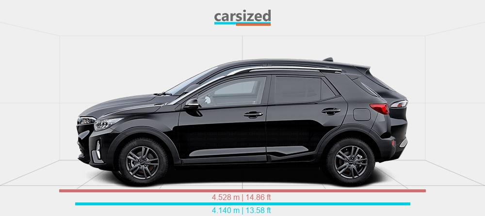 Dimensions: Kia Stonic 2017-2021 vs. Alfa Romeo Tonale 2022-present