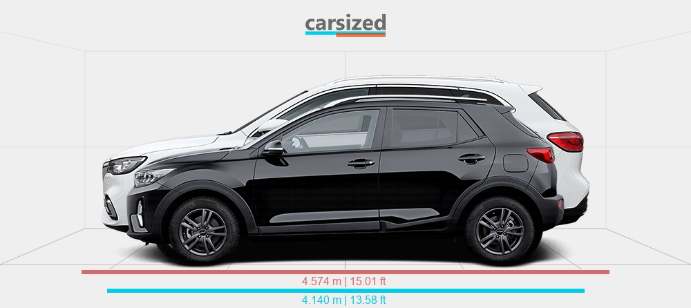 Dimensions: Kia Stonic 2017-2021 vs. MG HS 2019-2024
