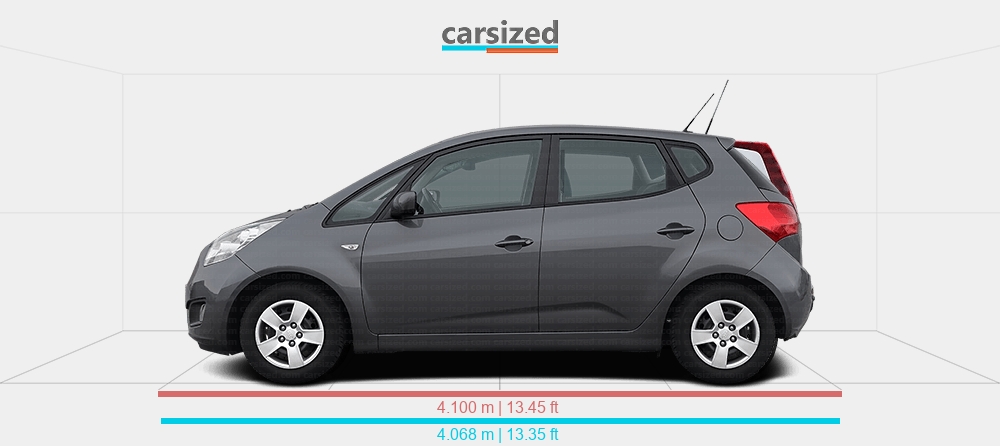 Dimensions: Kia Venga 2009-2015 vs. Nissan Note 2009-2013