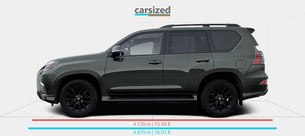 Dimensions: Lexus GX 2019-2022 vs. Chery Tiggo 8 Pro Max 2020-2024