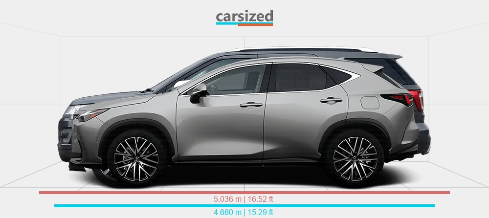 Dimensions: Lexus NX 2021-present vs. Ford Explorer 2015-2019
