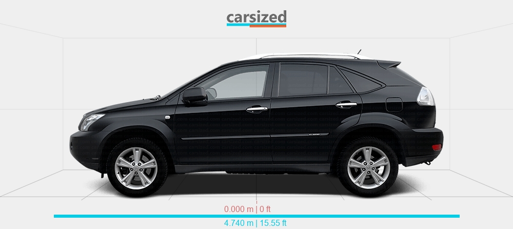 Dimensions: Lexus RX 2003-2009 vs. Toyota Hilux 2016-2020