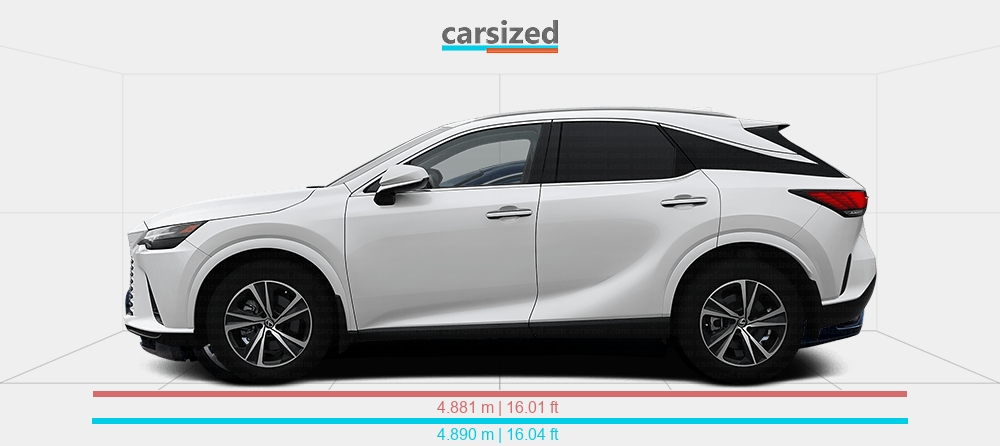 Dimensions: Lexus RX 2022-present vs. Maserati GranTurismo 2007-2019