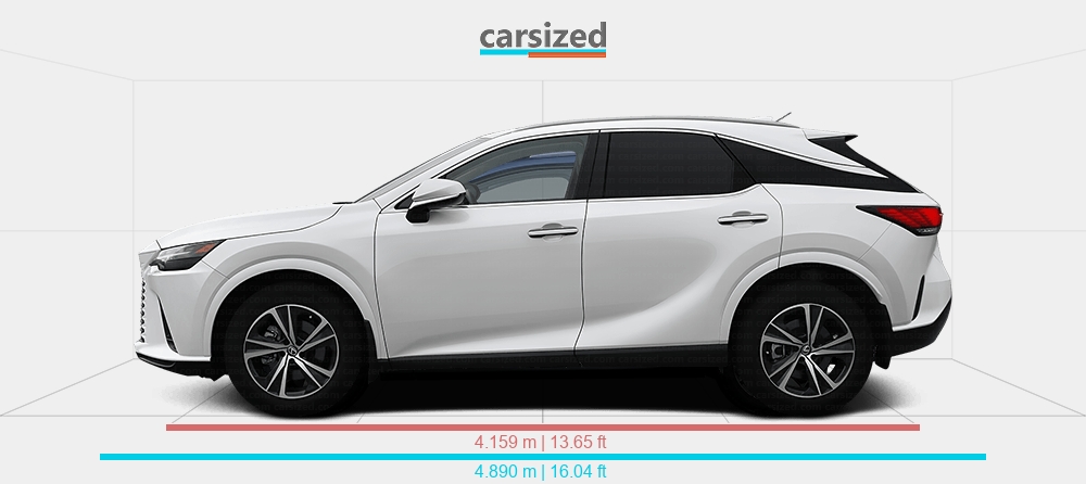 Dimensions: Lexus RX 2022-present vs. Peugeot 2008 2013-2019