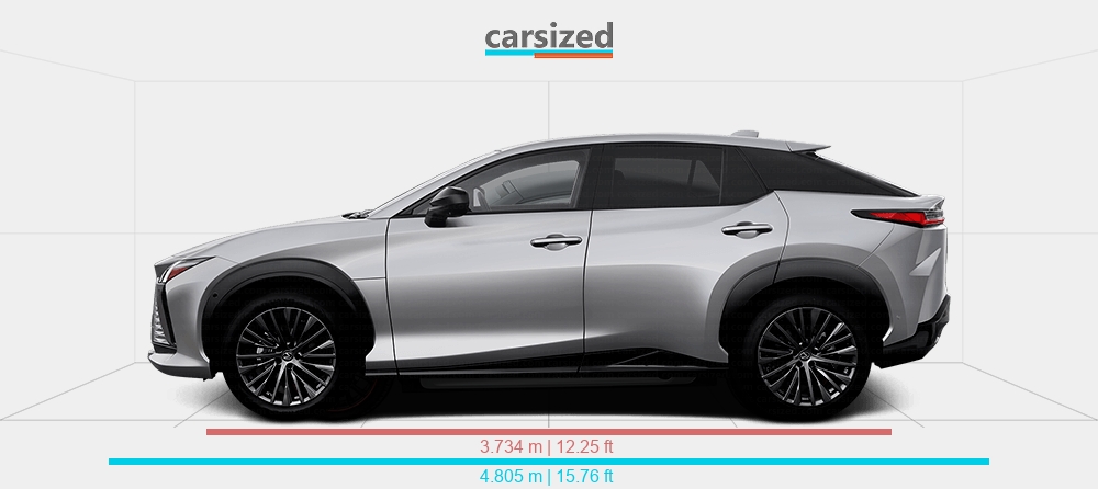 Dimensions: Lexus RZ 2023-present vs. MINI Cooper 2011-2015
