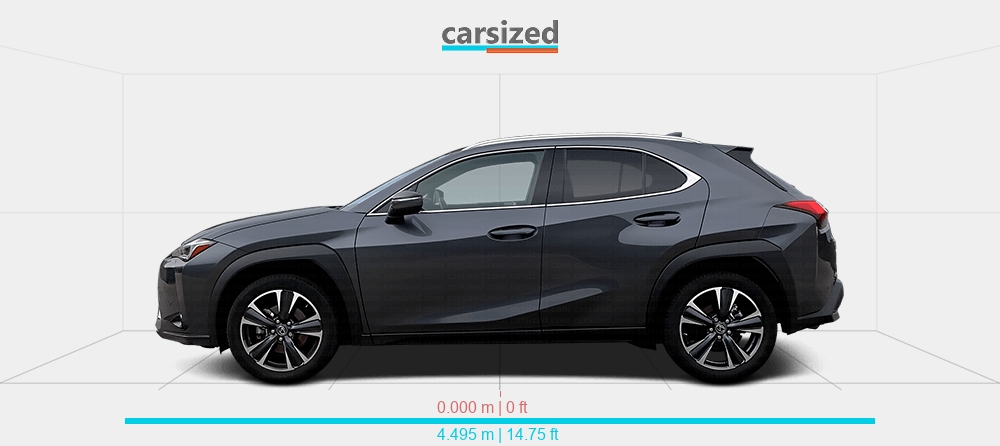 Dimensions: Lexus UX 2018-present vs. MINI Cooper 1967-1970