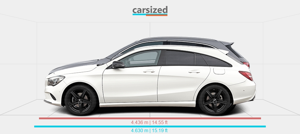 Dimensions: Mercedes-Benz CLA 2013-2016 vs. Mercedes-Benz GLA 2020-present