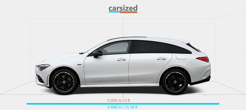 Dimensions: Mercedes-Benz CLA 2019-2023 vs. MINI Cooper 1967-1970
