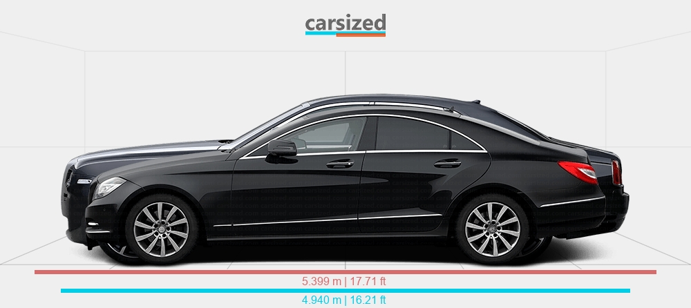 Dimensions: Mercedes-Benz CLS 2010-2014 vs. Rolls-Royce Ghost 2014-2020