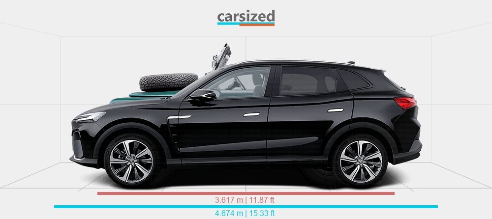 Dimensions: MG Marvel R 2021-present vs. Land Rover Series 1958-1961