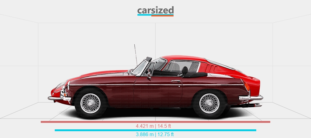 Dimensions: MG MGB 1962-1974 vs. Ferrari 275 1966-1968
