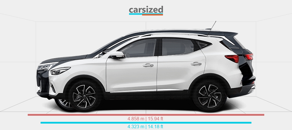 Dimensions: MG ZS 2020-present vs. Jetour X90 Plus 2021-present