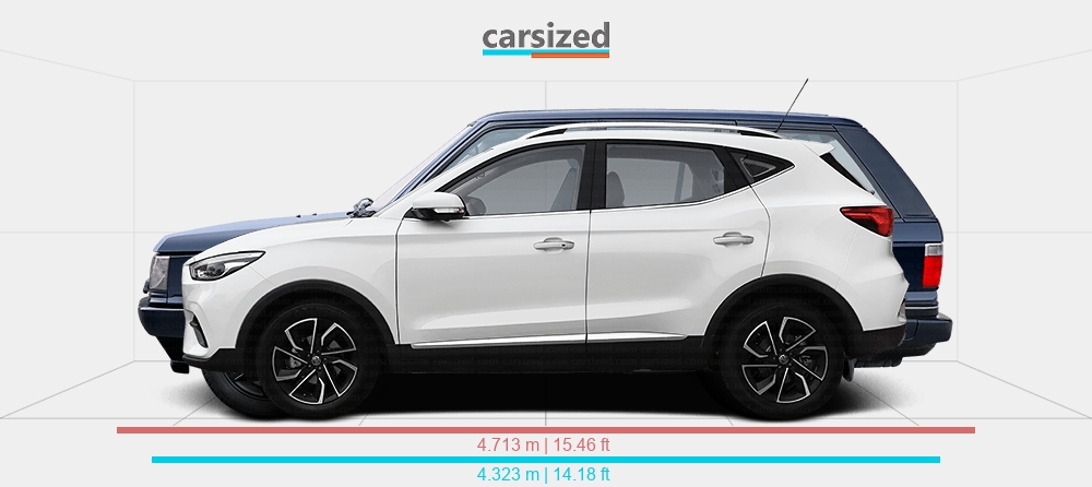 Dimensions: MG ZS 2020-present vs. Land Rover Range Rover 1998-2001