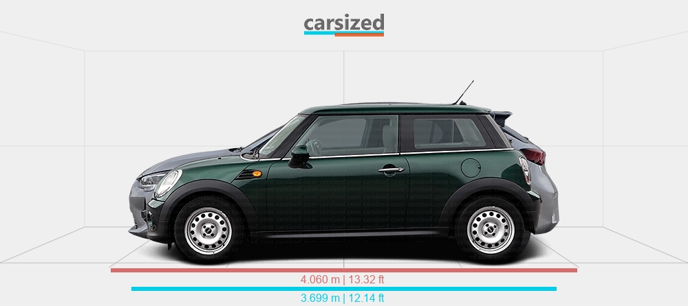 Dimensions: MINI Cooper 2006-2010 vs. Opel Corsa 2019-2023