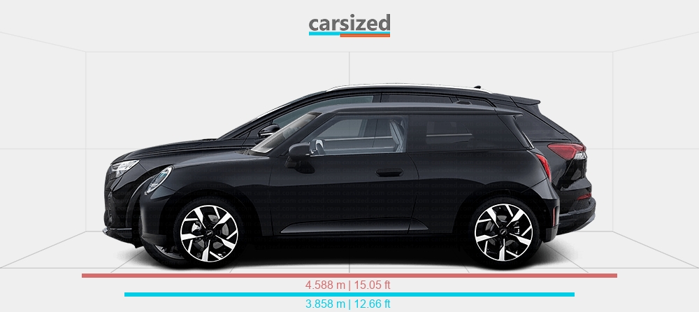 Dimensions: MINI Cooper 2023-present vs. Audi Q4 e-tron 2021-present