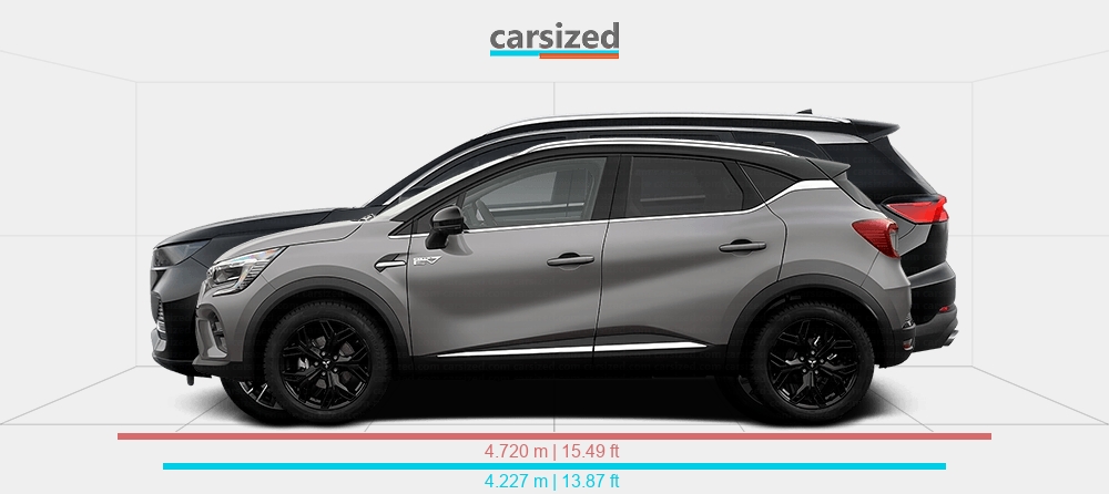Dimensions: Mitsubishi ASX 2022-present vs. Chery Tiggo 8 Pro Max 2020-2024