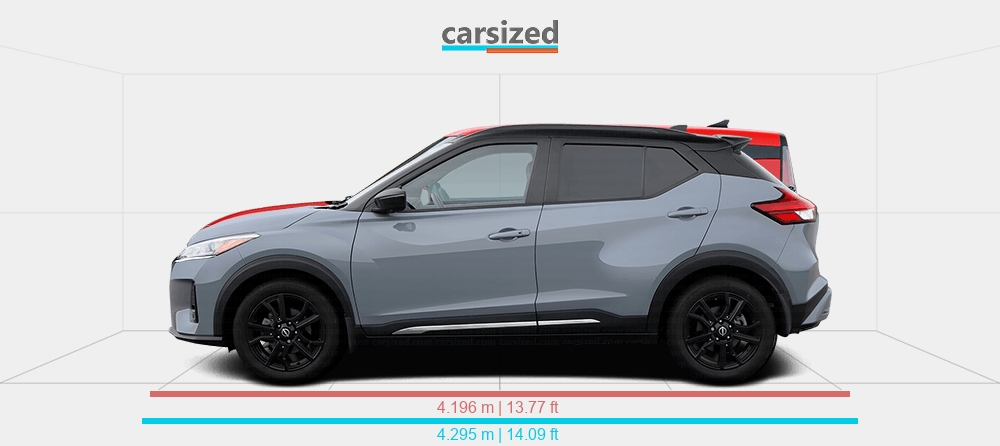 Dimensions: Nissan Kicks 2020-2023 vs. Kia Soul 2019-present