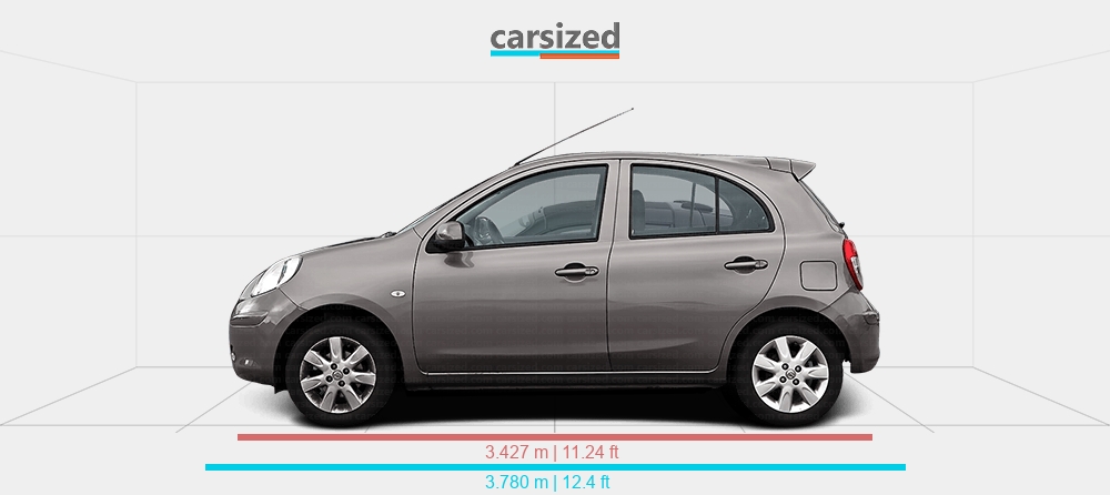 Dimensions: Nissan Micra 2010-2013 vs. smart Roadster 2003-2005