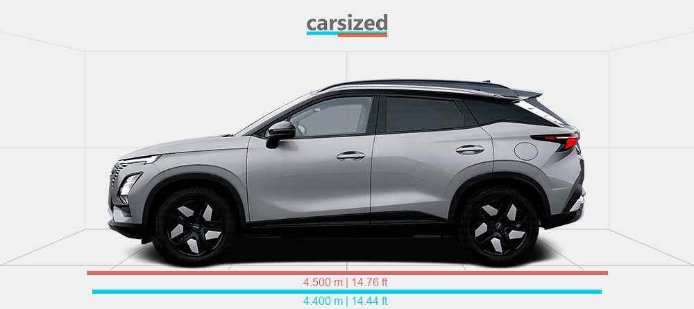 Dimensions: Omoda 5 2022-present vs. Hyundai Tucson 2020-2024