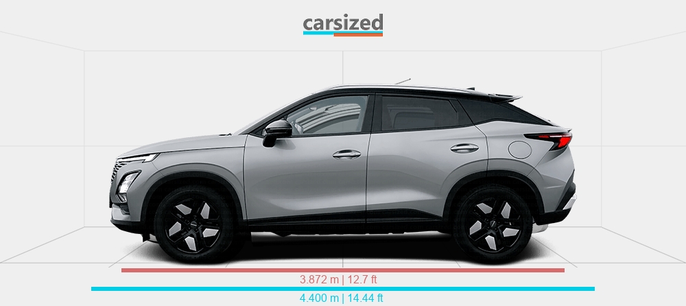 Dimensions: Omoda 5 2022-present vs. Peugeot 206 2009-2013
