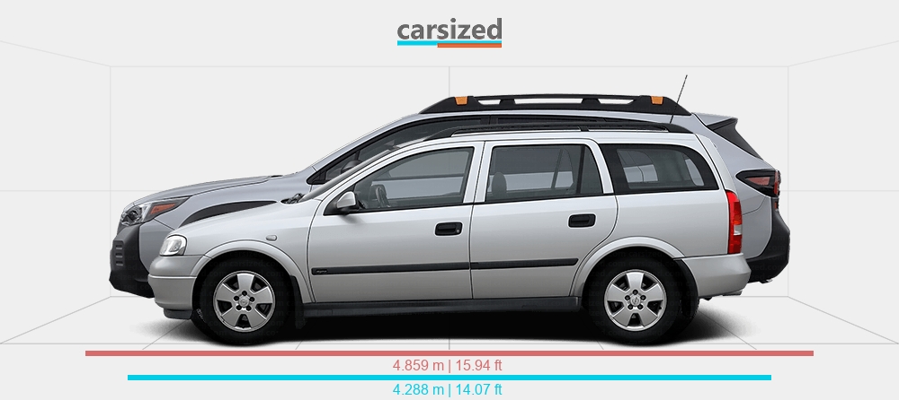 Dimensions: Opel Astra 1998-2006 vs. Subaru Outback 2022-present