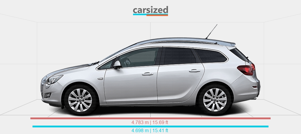 Dimensions: Opel Astra 2009-2015 vs. FIAT Croma 2007-2011