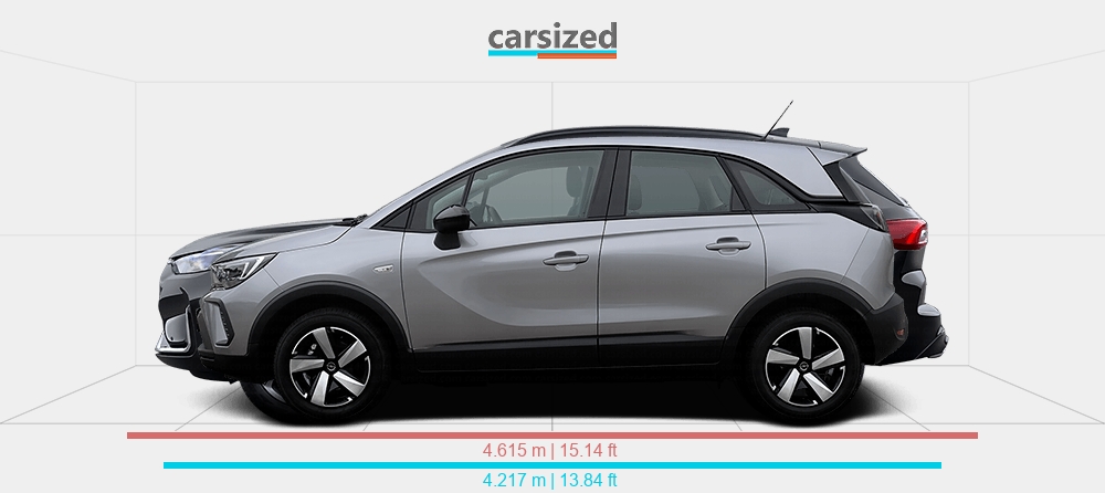Dimensions: Opel Crossland X 2021-present vs. Ford Kuga 2024-present