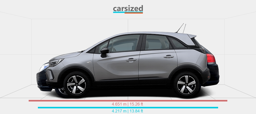 Dimensions: Opel Crossland X 2021-present vs. Opel Signum 2005-2008