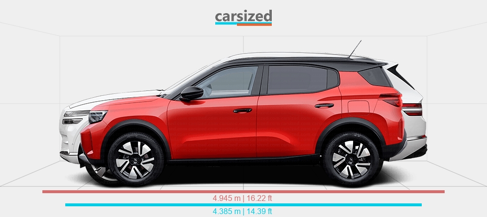 Dimensions: Opel Frontera 2024-present vs. Genesis GV80 2021-present
