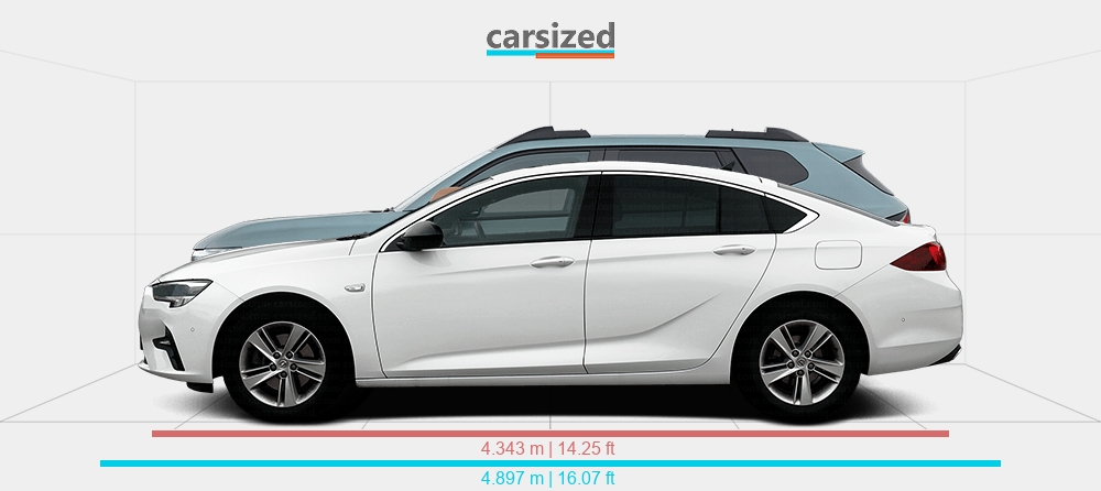 Dimensions: Opel Insignia 2020-present vs. Dacia Duster 2023-present