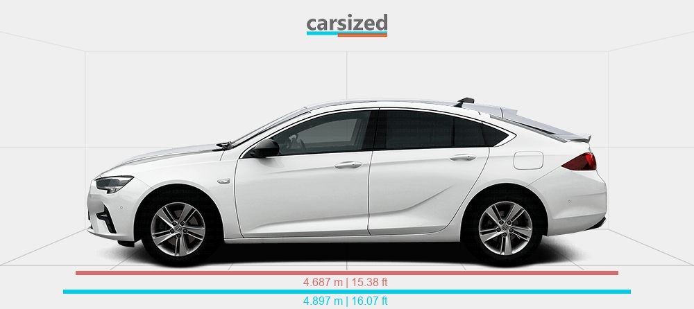 Dimensions: Opel Insignia 2020-present vs. Peugeot 408 2022-present
