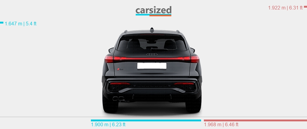 Dimensions: Audi Q5 2024-present vs. Ford Ranger 2022-present