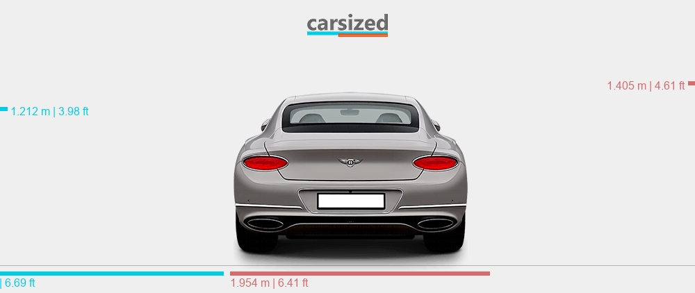 Dimensions: Bugatti Chiron 2016-2022 vs. Bentley Continental GT 2018-2024