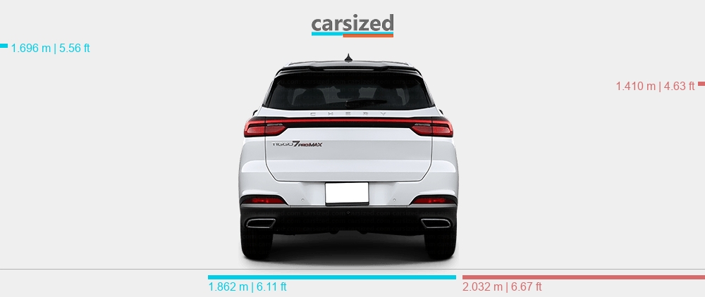 Dimensions: Chery Tiggo 7 Pro Max 2021-present vs. Dodge Custom 880 ...