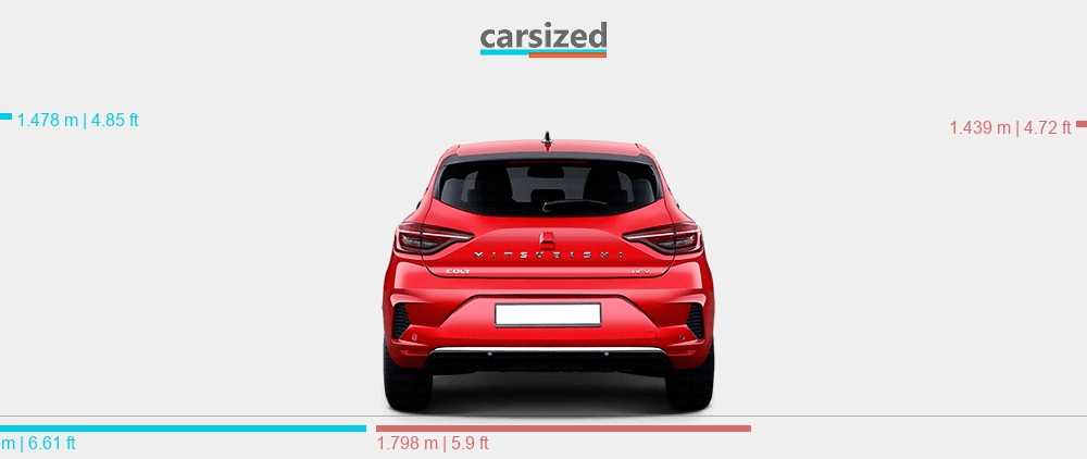 Dimensions: Chevrolet Caprice 1976-1990 vs. Mitsubishi Colt 2023-present