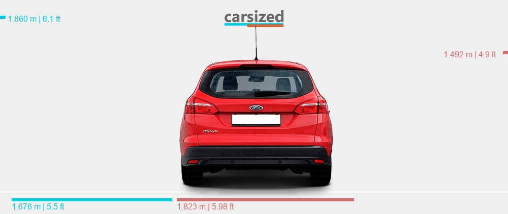 Dimensions: Ford Model T 1908-1927 vs. Ford Focus 2013-2018