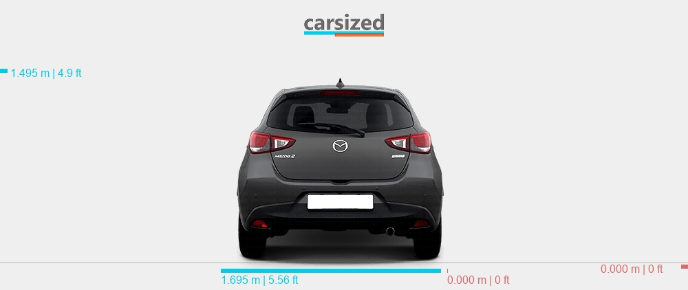 Dimensions: Mazda 2 2014-2019 vs. Suzuki Swift 2017-2023