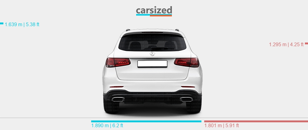 Dimensions: Mercedes-Benz GLC 2019-2022 vs. Porsche Boxster 2004-2012