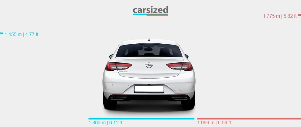 Dimensions: Opel Insignia 2020-present vs. Buick Enclave 2022-present