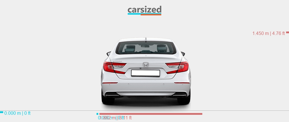 Dimensions: Toyota Corolla 2000-2002 vs. Honda Accord 2017-2022